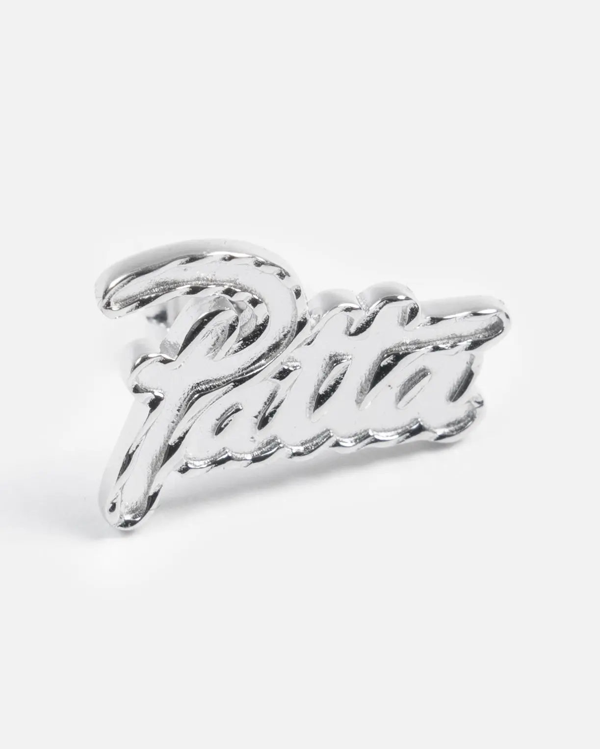 Patta Script Logo Silver Earring (Silver) - Patta